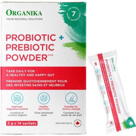 Organika - Organika Prebiotic + Probiotic Powder, 3g X 14 Sachets ...