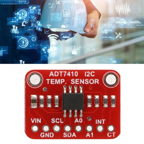 Temperature Sensor Breakout Module, Alarm Pins Temperature Sensor Breakout Board ADT7410 −40 ...