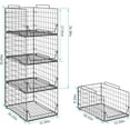 4 Pack Closet Organizers and Storage Shelves,x-Cosrack Metal Stackable ...