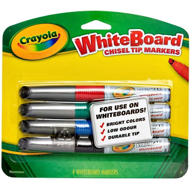 Crayola Dry Erase Markers, Broad Line, Office Supplies, 4 Count ...