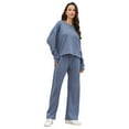 Womens Two Piece Lounge Set Outfits Loungewear Long Sleeve Crop Top