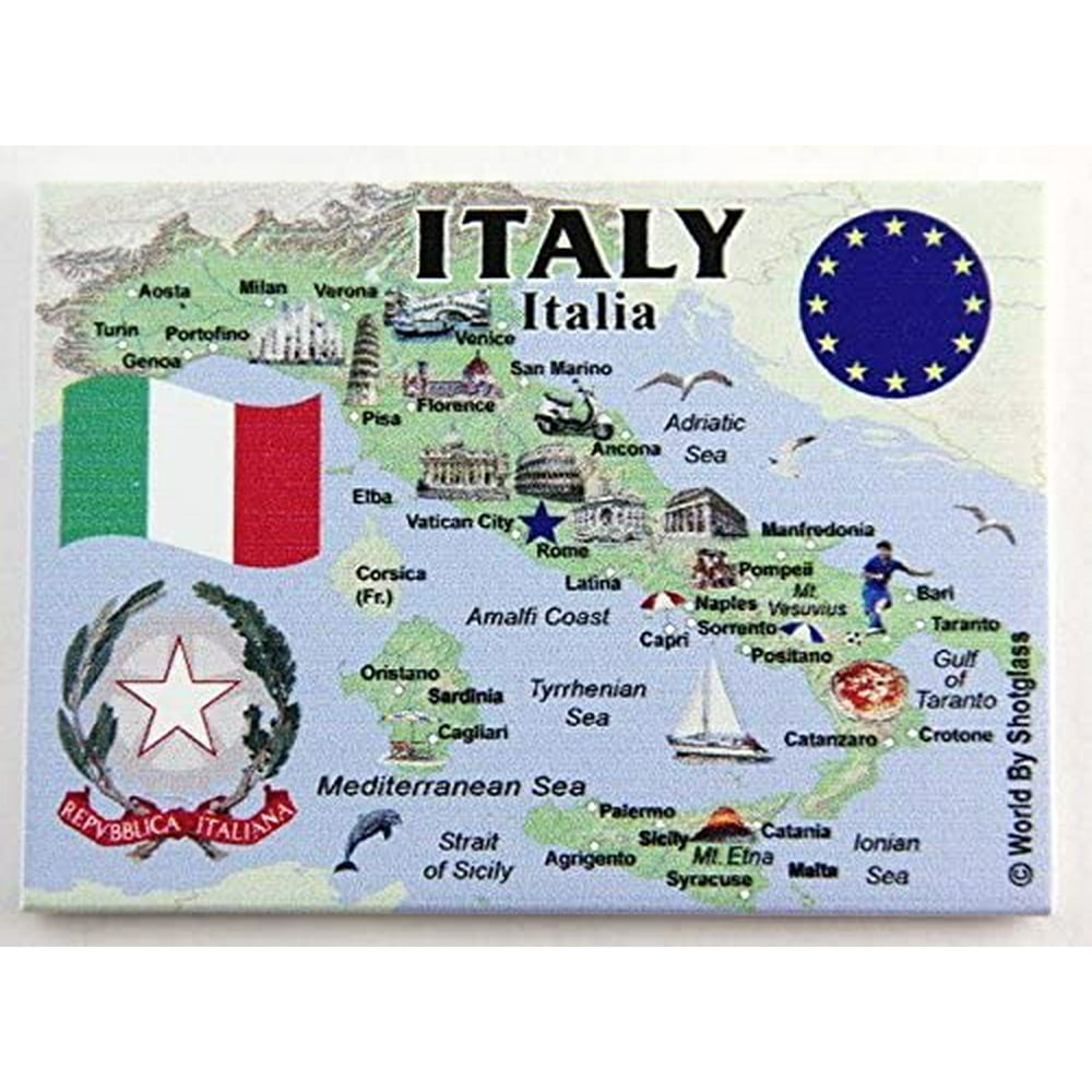 Italy EU Series Souvenir Fridge Magnet - Walmart.com - Walmart.com