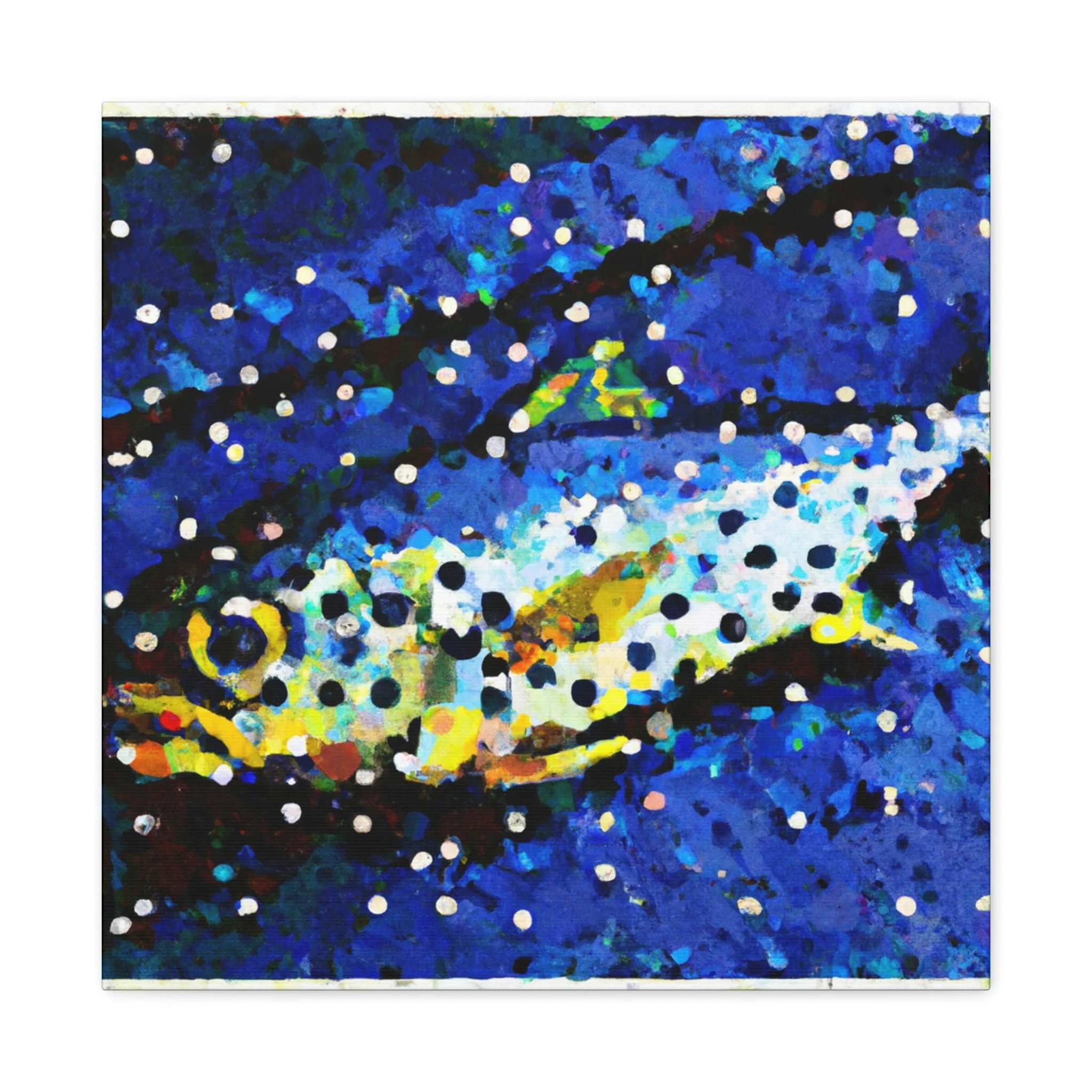 Fishing in Pointillism - Canvas - Walmart.com