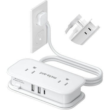 Presto Plug Portable Power Adaptor, Electric Outlet Extender with 2 USB ...