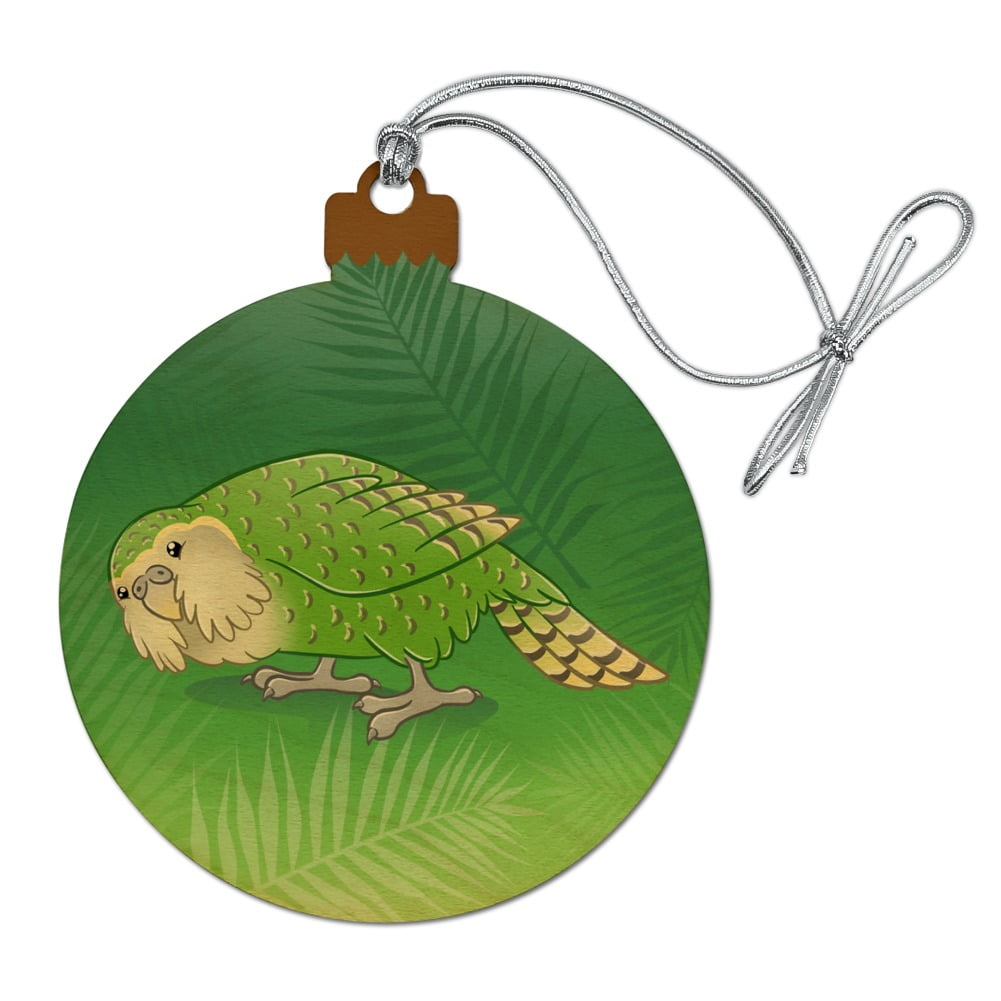 Kakapo the Flightless Owl Parrot Wood Christmas Tree Holiday Ornament ...