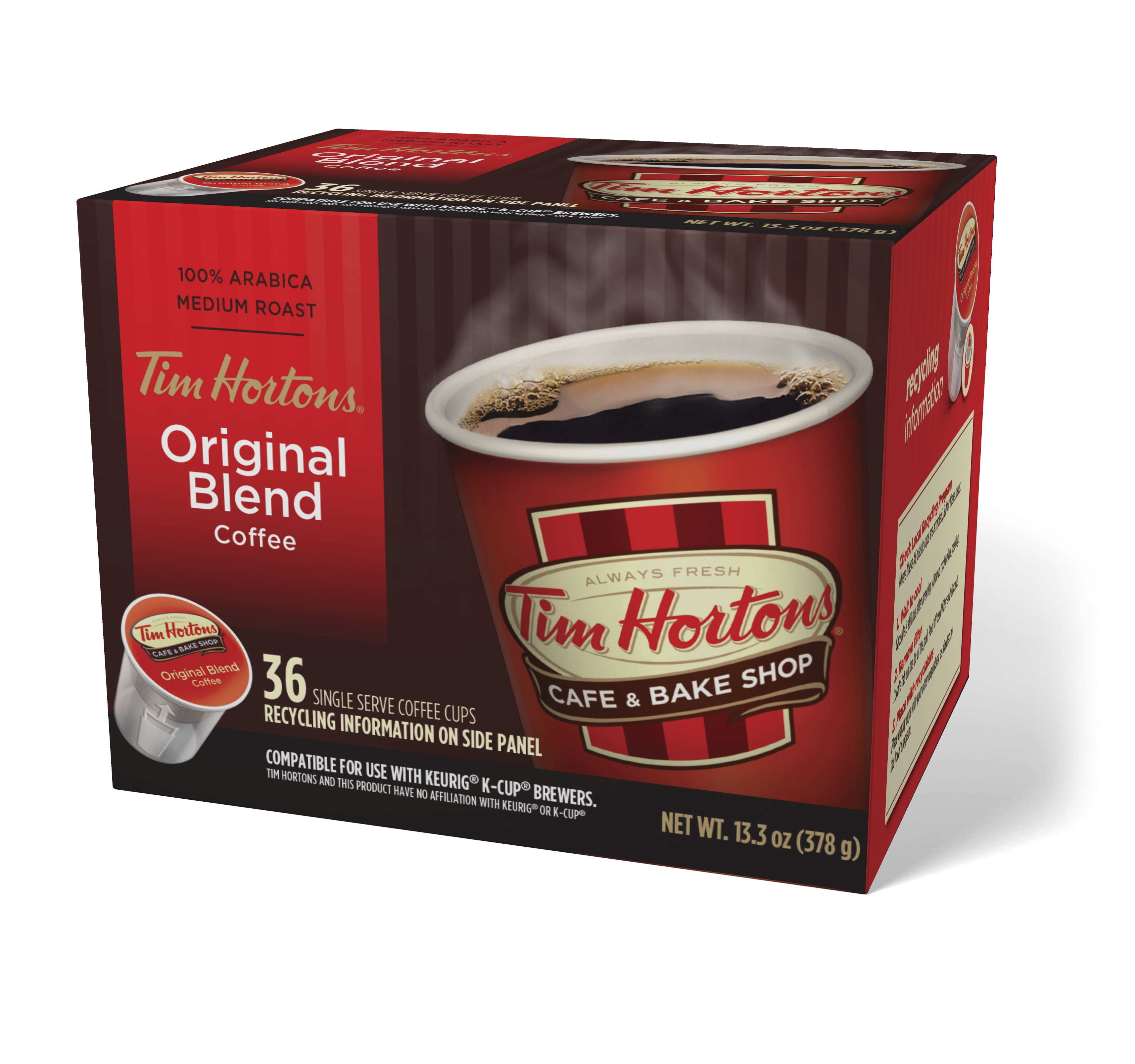Tim Hortons Original Medium Roast K Cup Coffee Pods For Keurig Brewers tim-hortons-original-medium-roast-k-cup-coffee-pods-for-keurig-brewers