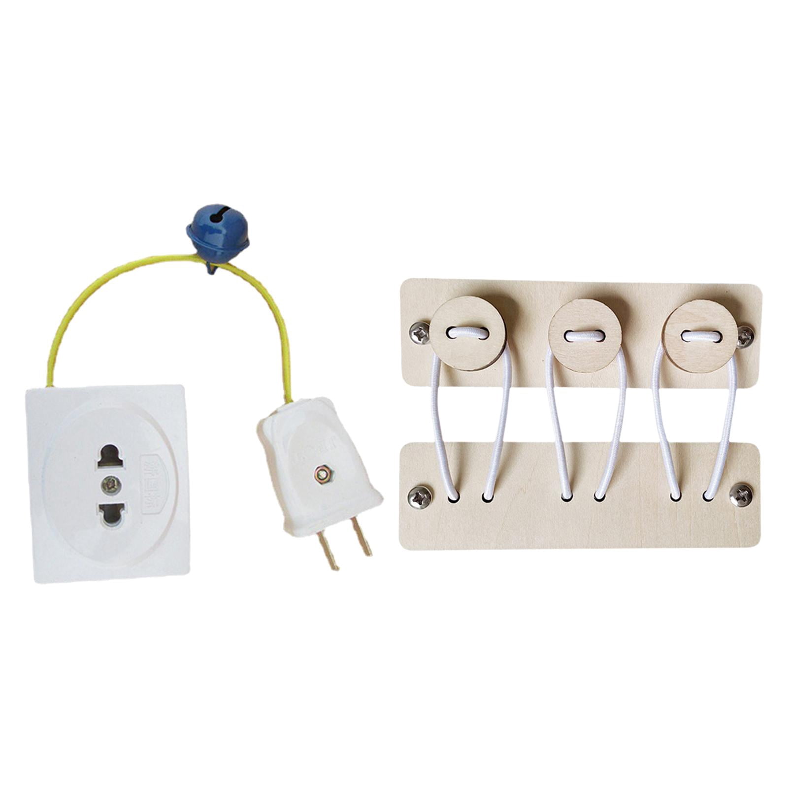 Busy Board Learning Toy Two Holes Adapter and Button CUTICAT Material ...