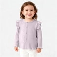 ATOGUTA Girls Cardigan Long Sleeve Crew Neck Shirt Button Down Kids ...