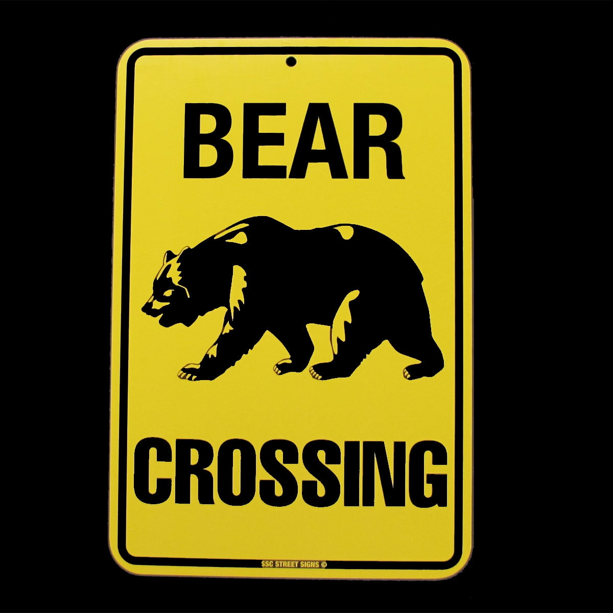 Bear Crossing Sign