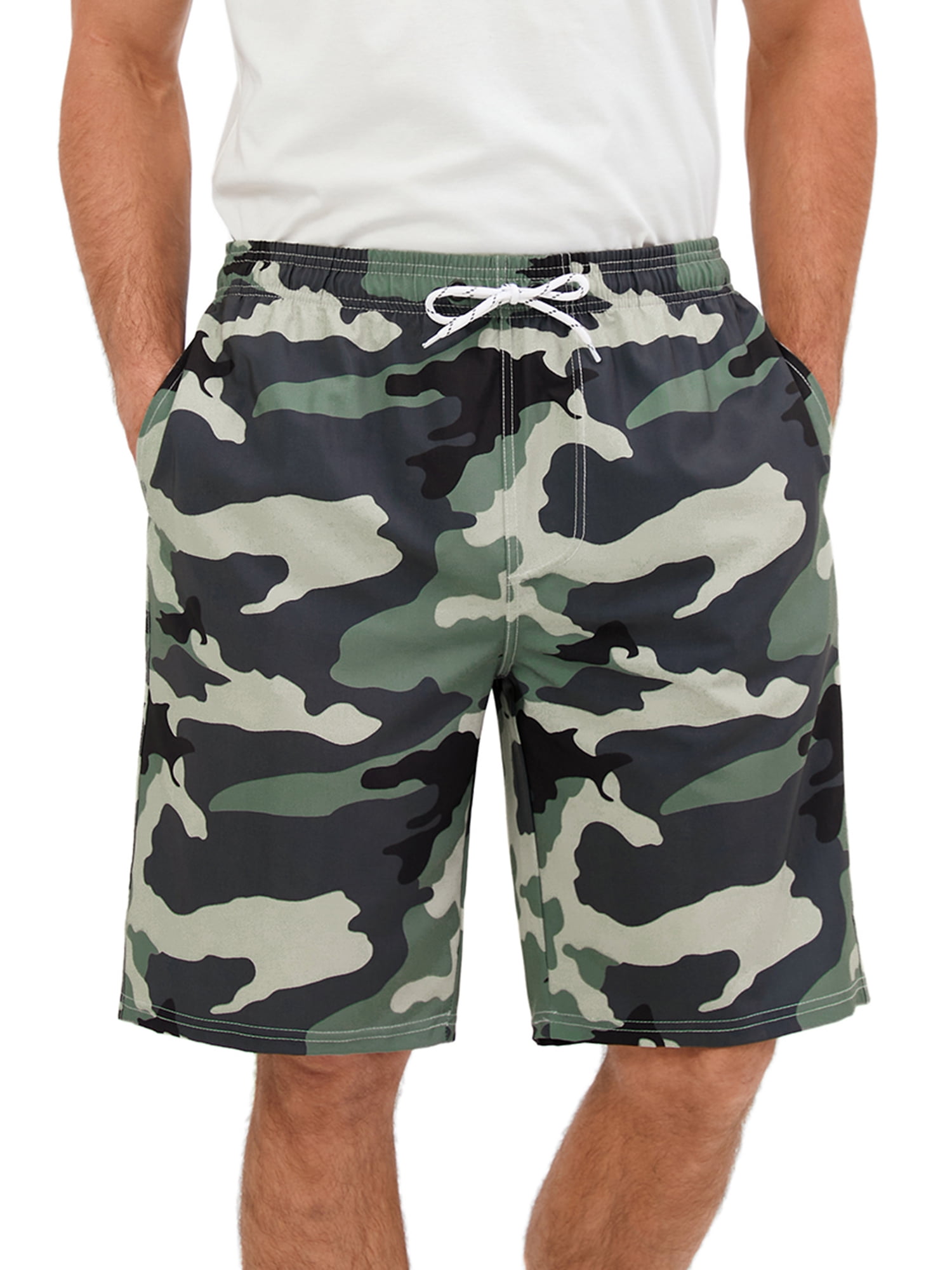 DODOING Men's Beach Shorts Cargo Swim Shorts Swimming Trunks Swimwear ...