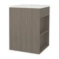 LHYY Compact Vanity Cabinet,Single Door,Two Open Side Shelves,Space ...