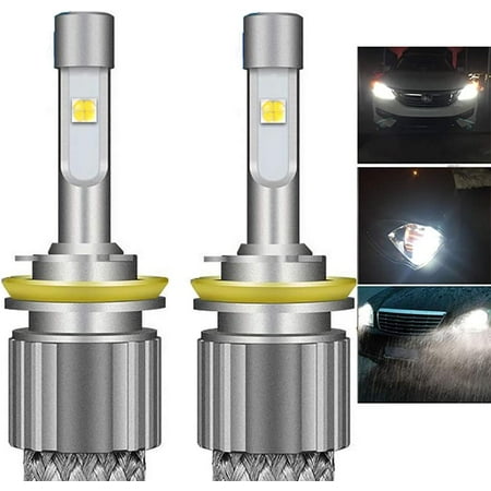 LED Headlight Bulbs Conversion Kit, 55W 6500lm 6K Cool White Upgrade ...