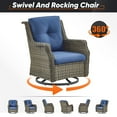 PARKWELL Outdoor Furniture Set of 2, Swivel Rockers Patio Glider Chairs ...