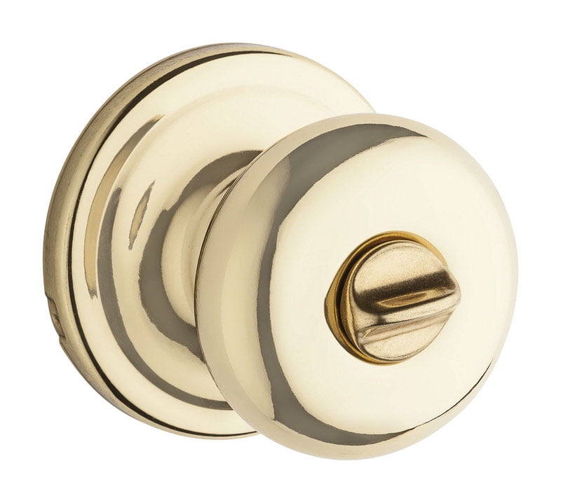 Kwikset Juno Bed/Bath Door Knob in Polished Brass - Walmart.com