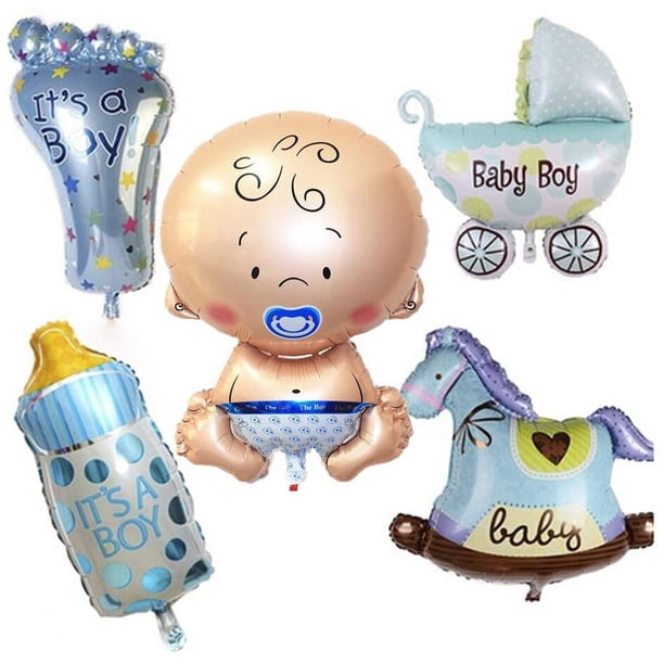 5 pieces helium balloon baby foil balloon, baby boy foil balloon, baby ...