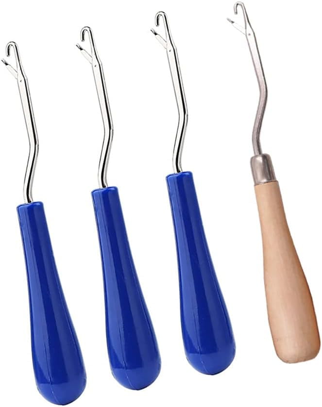 4 Pcs Bent Latch Hook Tool Crochet Needle Hook Dreadlocks Hook Knitting ...