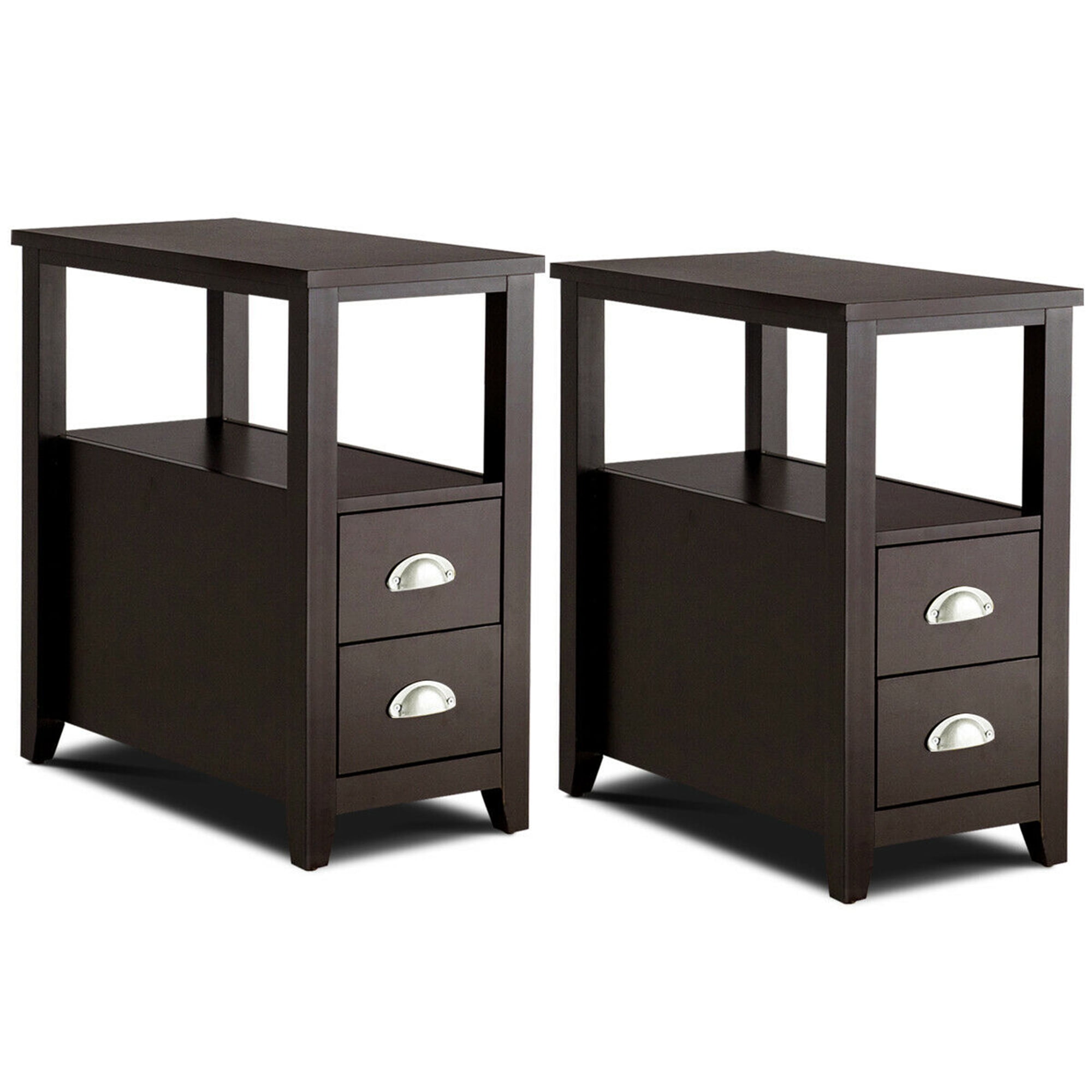 Click here for Gymax Set Of 2 End Bedside Table Rectangular Night... prices