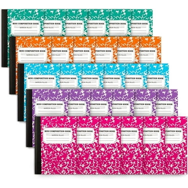 feela Mini Composition Notebook, Cute 30 Pack 5 Pastel Colors Narrow ...