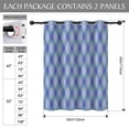 Blue Checkered Pattern Blackout Curtains,Triple Weaved Fabric,Thermal ...