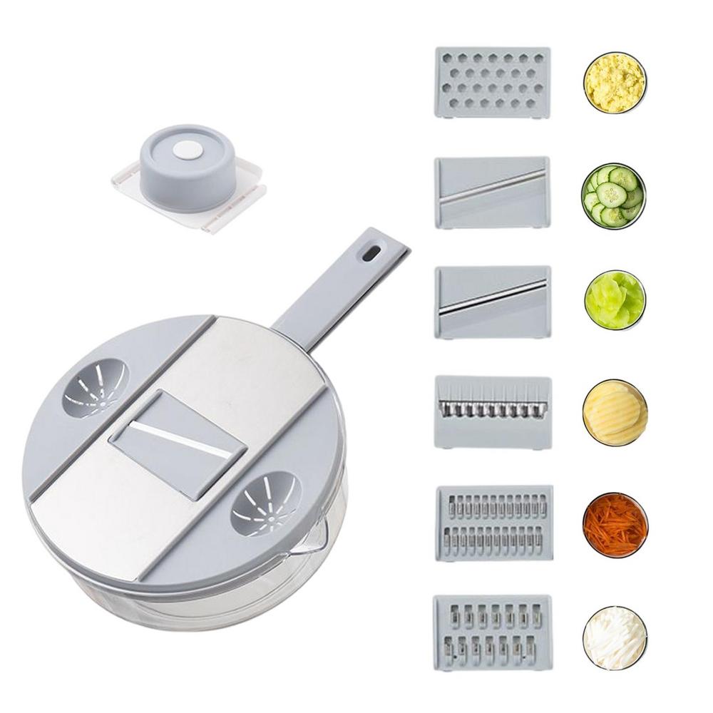 Tohuu Carrot Slicer Food Chopper with 6 Blades for Vegetables Hand ...