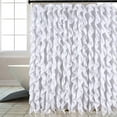 Waterfall Shabby Chic Ruffled Fabric Shower Curtain (white) - Walmart.com
