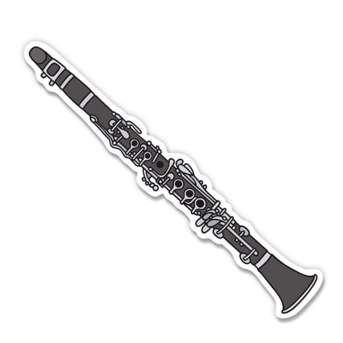 Clarinet - 12" Vinyl Sticker Waterproof Decal - Walmart.com