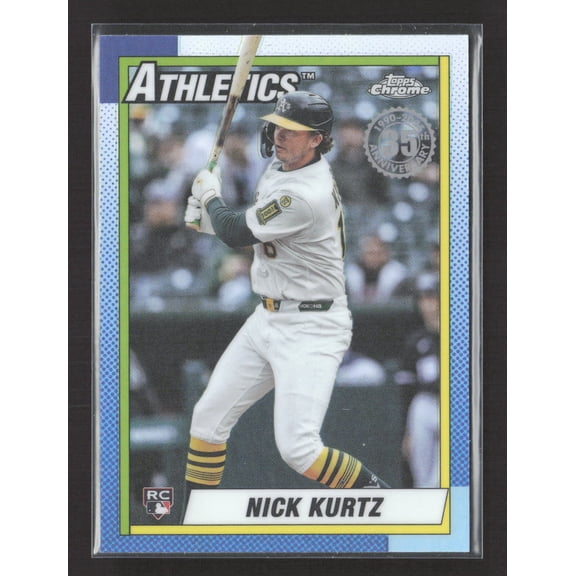 2025 Topps Chrome Nick Kurtz #90CU-21 Blue Dot Matrix Refractor RC ...