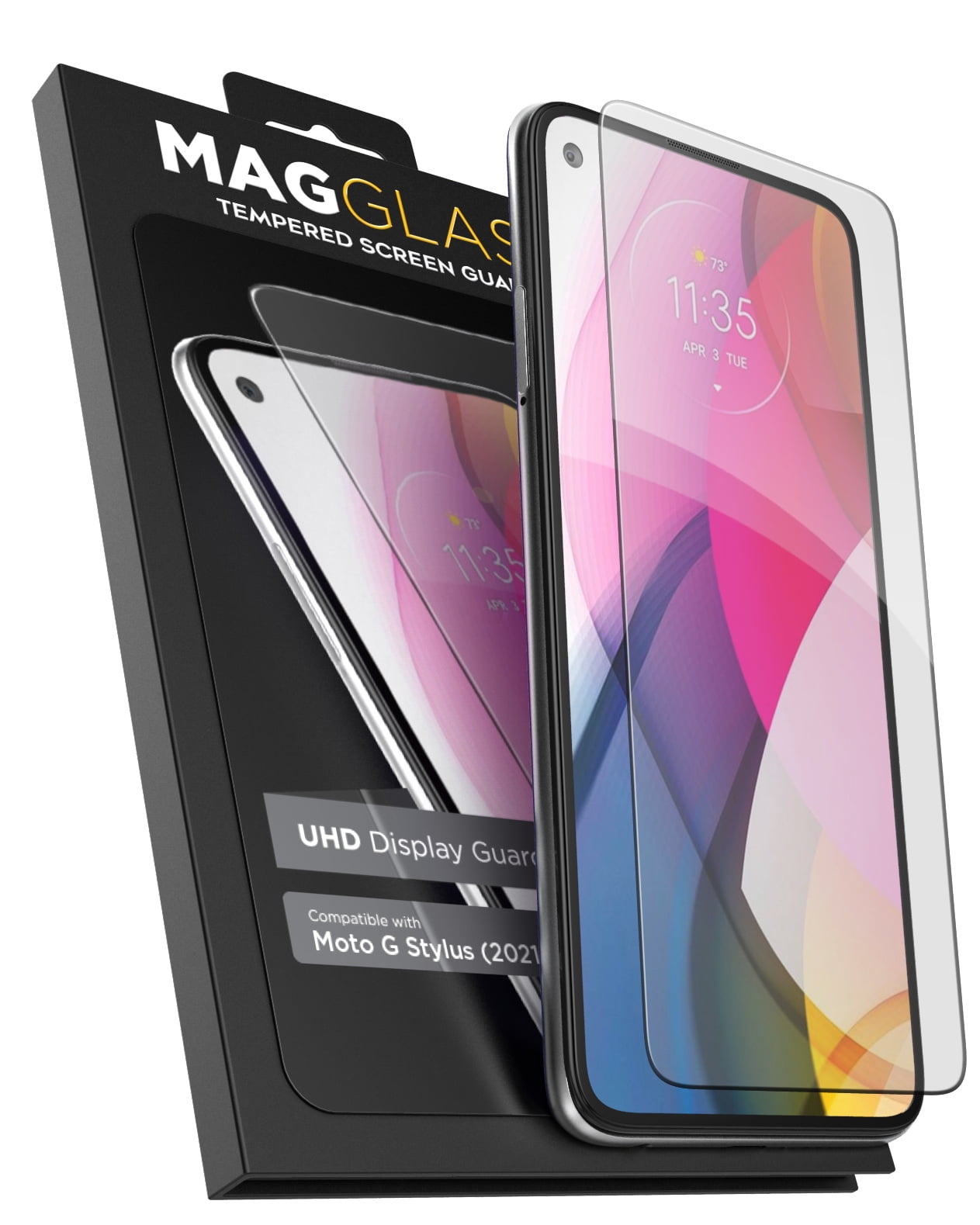 Magglass 2021 Moto G Stylus Screen Protector Tempered Glass - Anti ...