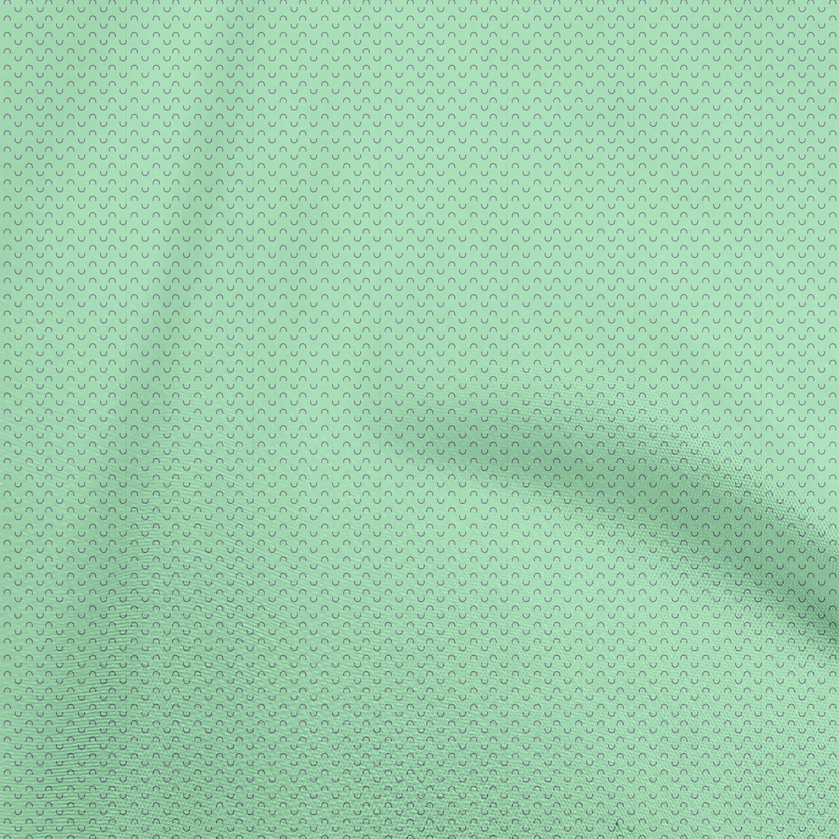 oneOone Cotton Poplin Light Mint Green Fabric Geometric Sewing Material ...