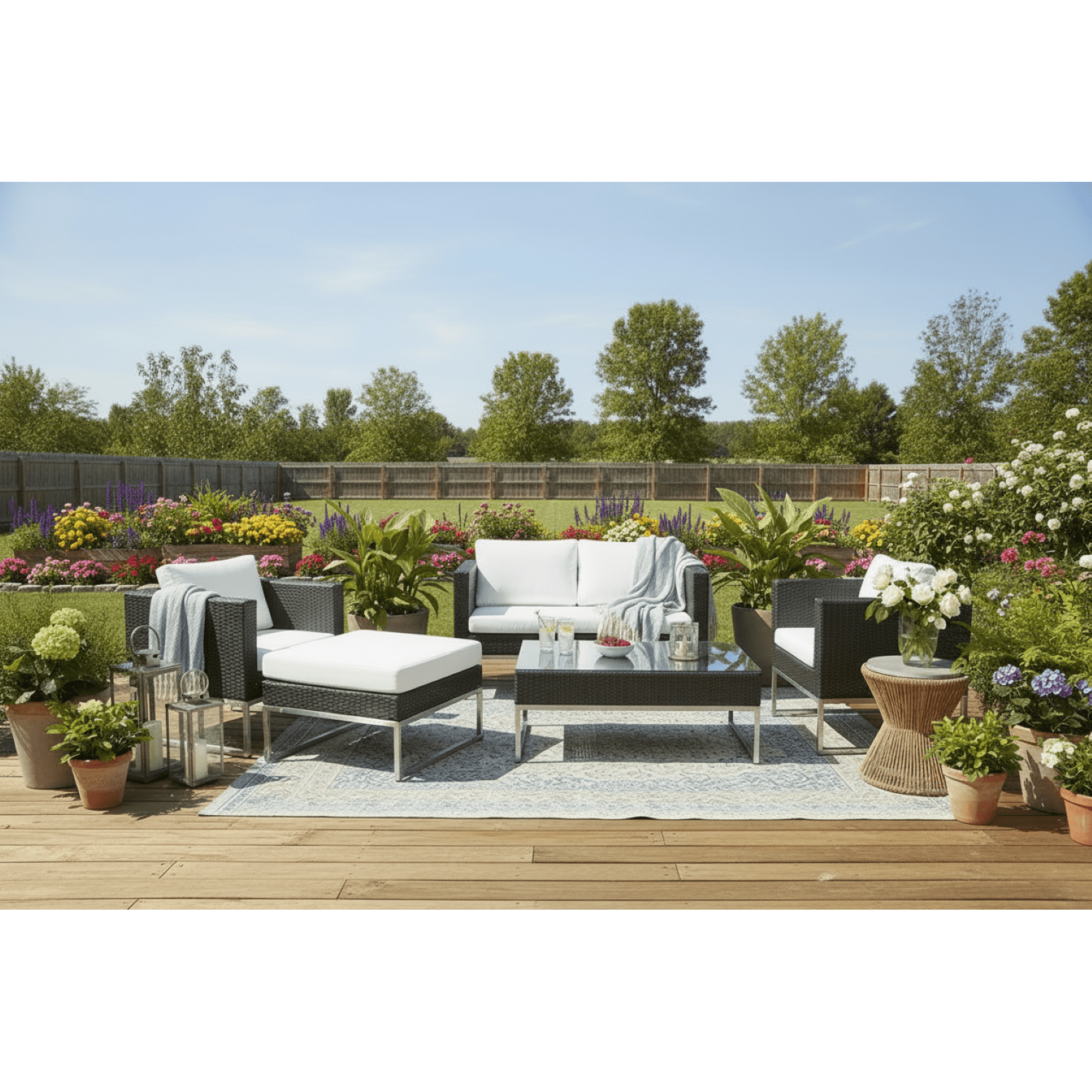 Click here for Velago Patio Furniture Velago Capriasca 5pc. Wicke... prices