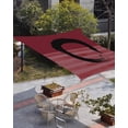 Black Circle Sun Shade Sail 12'X16' Japanese Style Circle Red Strips ...