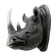 Ebros Safari Black Rhino Wall Plaque 14.5"Tall Taxidermy Rhinoceros Art ...