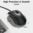 Wired Mouse, USB-A Wired , 1200 DPI Optical Tracking, 5 Buttons ...