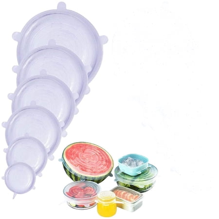 Silicone cover, 6 pieces Silicone stretch cover Stretch cover Different ...