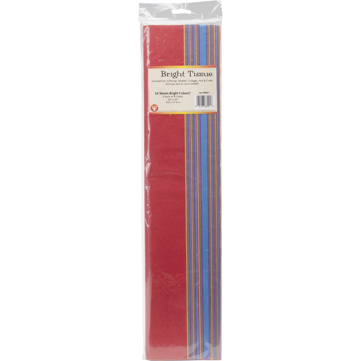 Tissue Paper 20"X30" 24/Pkg-3 Each Of 8 Bright Colors | Walmart Canada
