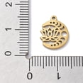 20pc 304 Stainless Steel Pendants Laser Cut Moon Phase Charm Real 18K ...