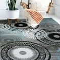 Contemporary Circles Grey/Blue Area Rug or Runner - Walmart.com