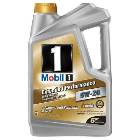 Mobil 1 5W-20 Extended Performance Full Synthetic Motor Oil, 5 qt ...