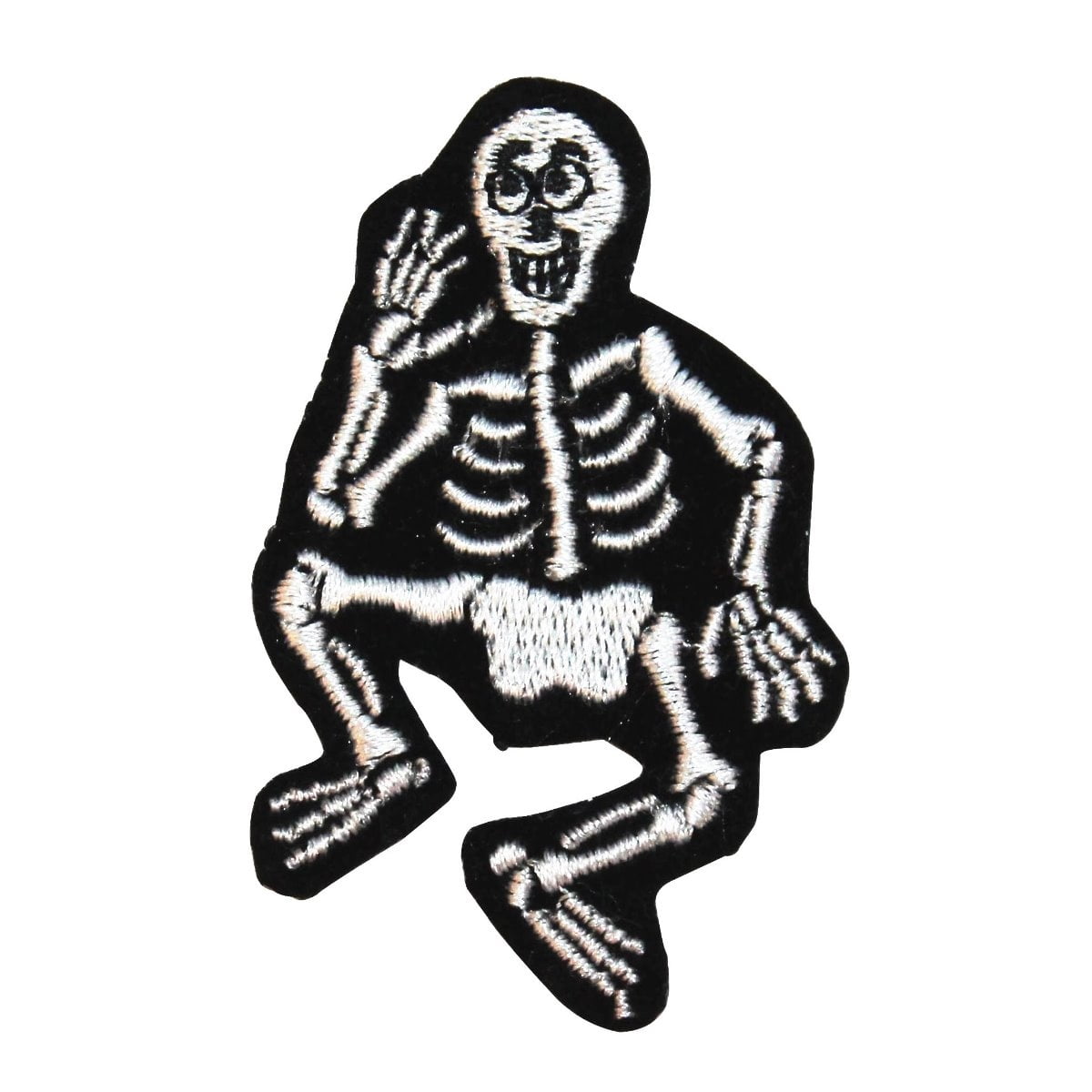 ID 0883 Smiling Skeleton Patch Halloween Decoration Embroidered Iron On ...