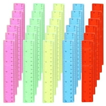 BAZIC Plastic Ruler 12" (30cm) w/ Handle Grip, Assorted Color, 6-Pack ...