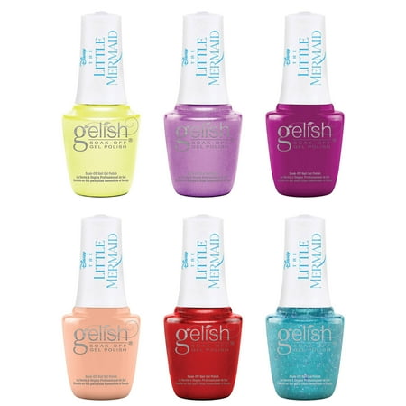 Gelish Mini Summer 2023 Little Mermaid Splash of Color Polish Set, 6 ...