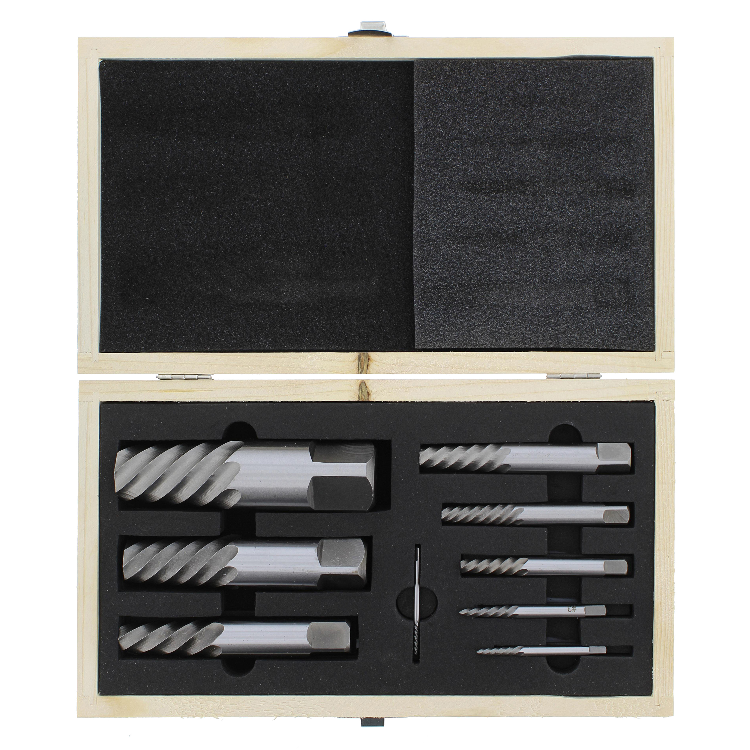 ABN Jumbo Spiral Flute Extractor - 9pc Easy Out Screw Extractor Set ...
