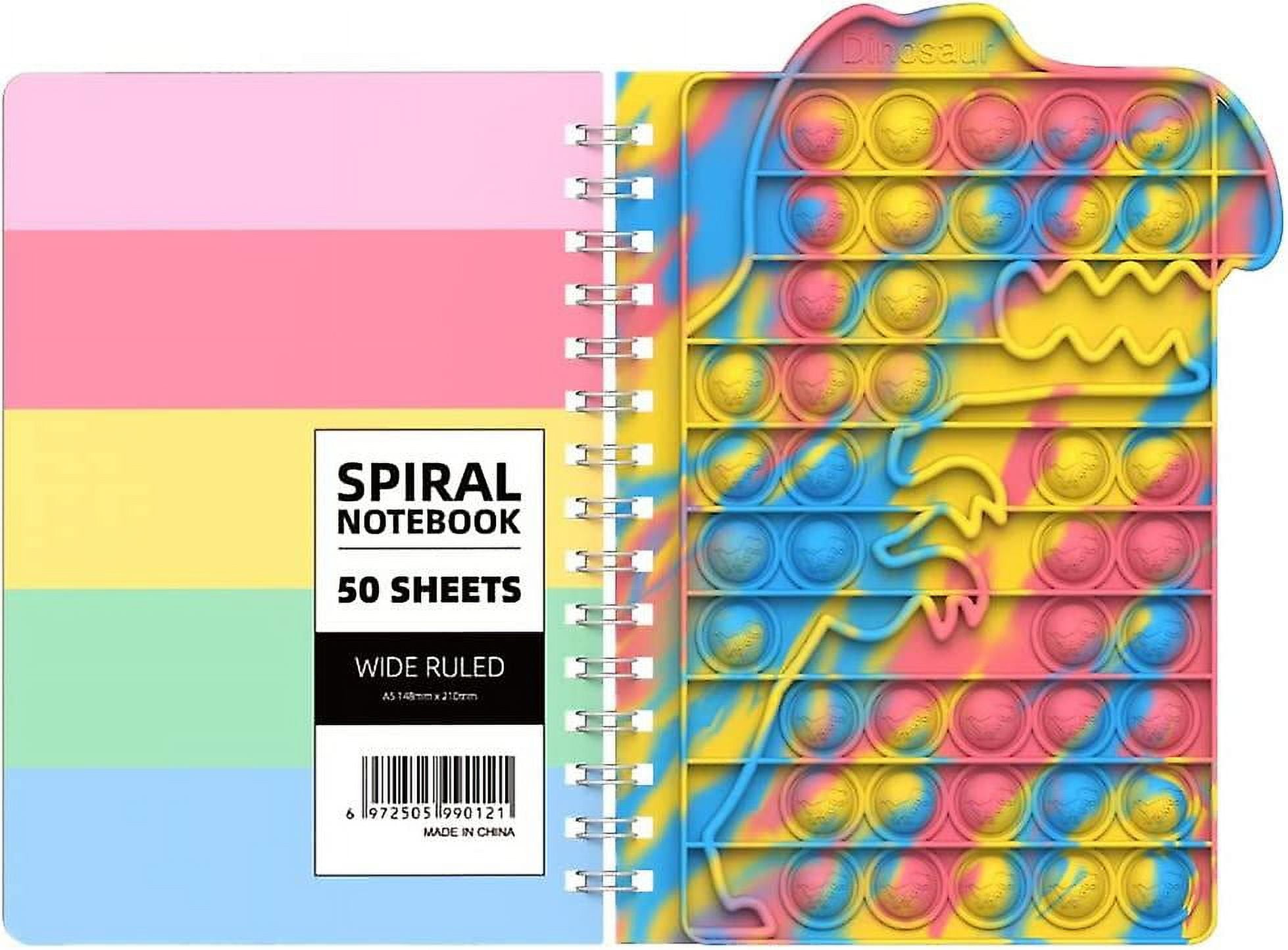 Pop Fidget It Notebook, Push Bubble A5 Fidget Toys Cuadernos en espiral ...