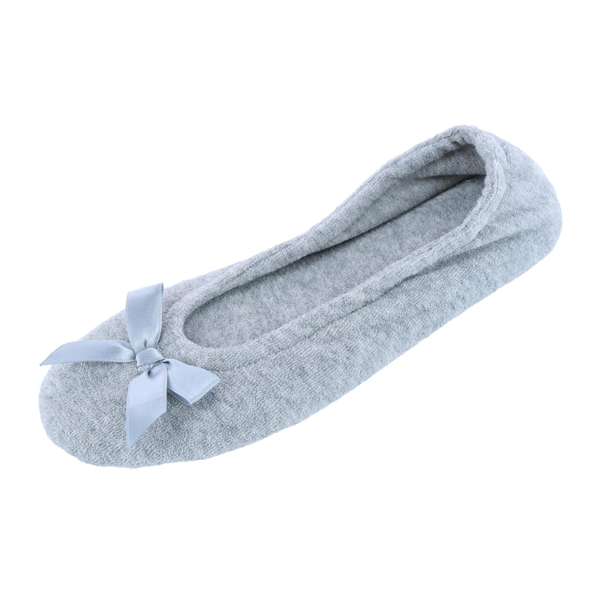 Click here for Ctm Terry Ballerina Slipper House Shoe (Womens) prices