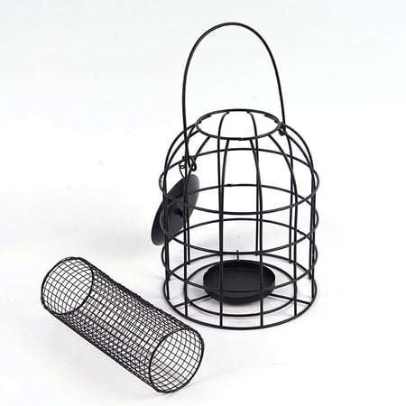 Cage Bird Feeder Bird Feeder Hanging Feeding Column Iron Cage Bird ...