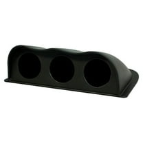 GlowShift | 52mm Black Universal Triple Gauge Dash Pod with Dome Lip ...