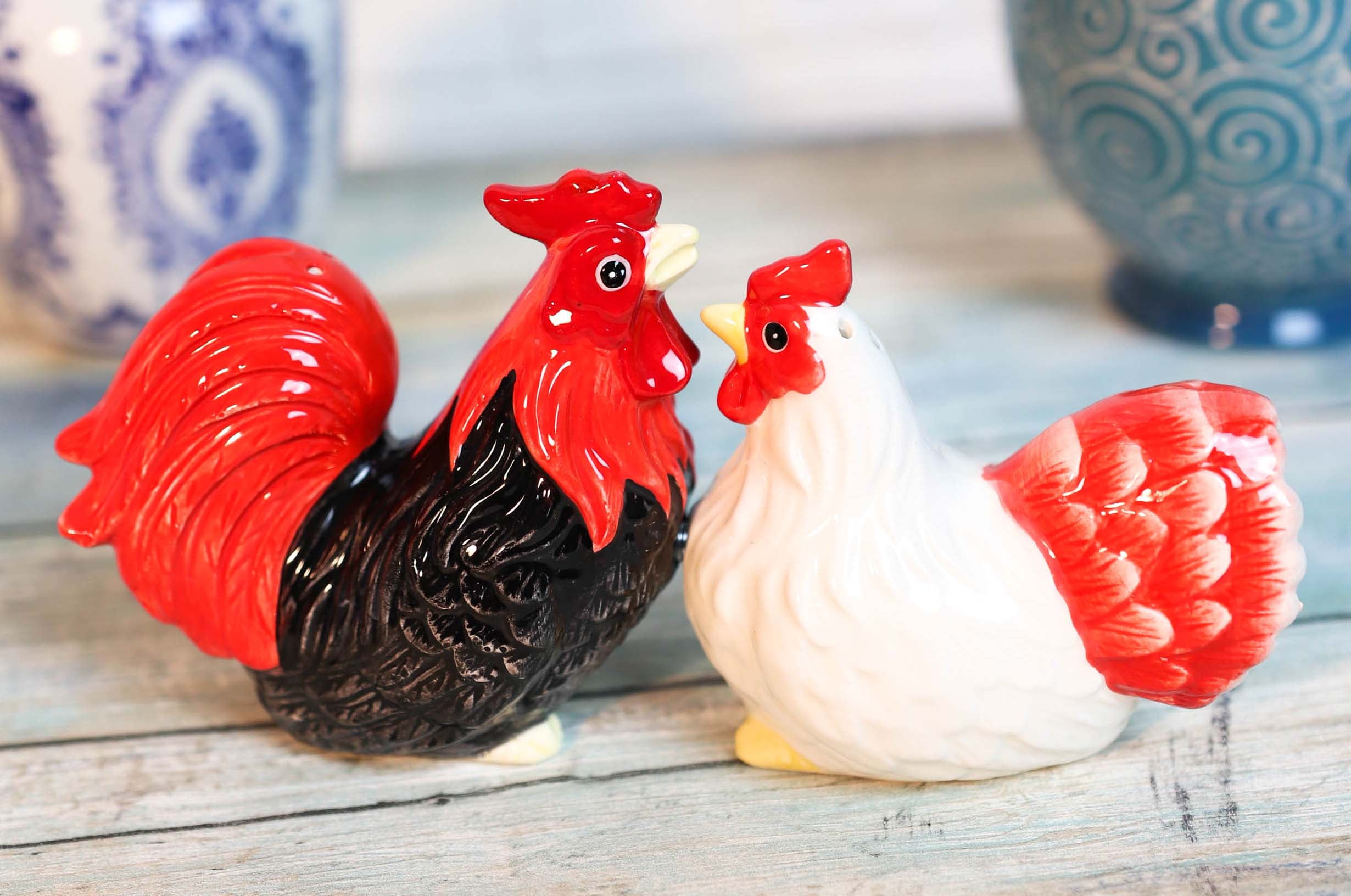 Home & Living Salt & Pepper Shakers Vintage Hen Rooster Ceramic Salt ...