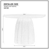 M optimized 47.24 Inch Modern Dining Table Multi-functional Wooden ...
