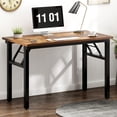 31.5 Inch Folding Computer Desk Rustic Brown For Home Office Bedroom ...