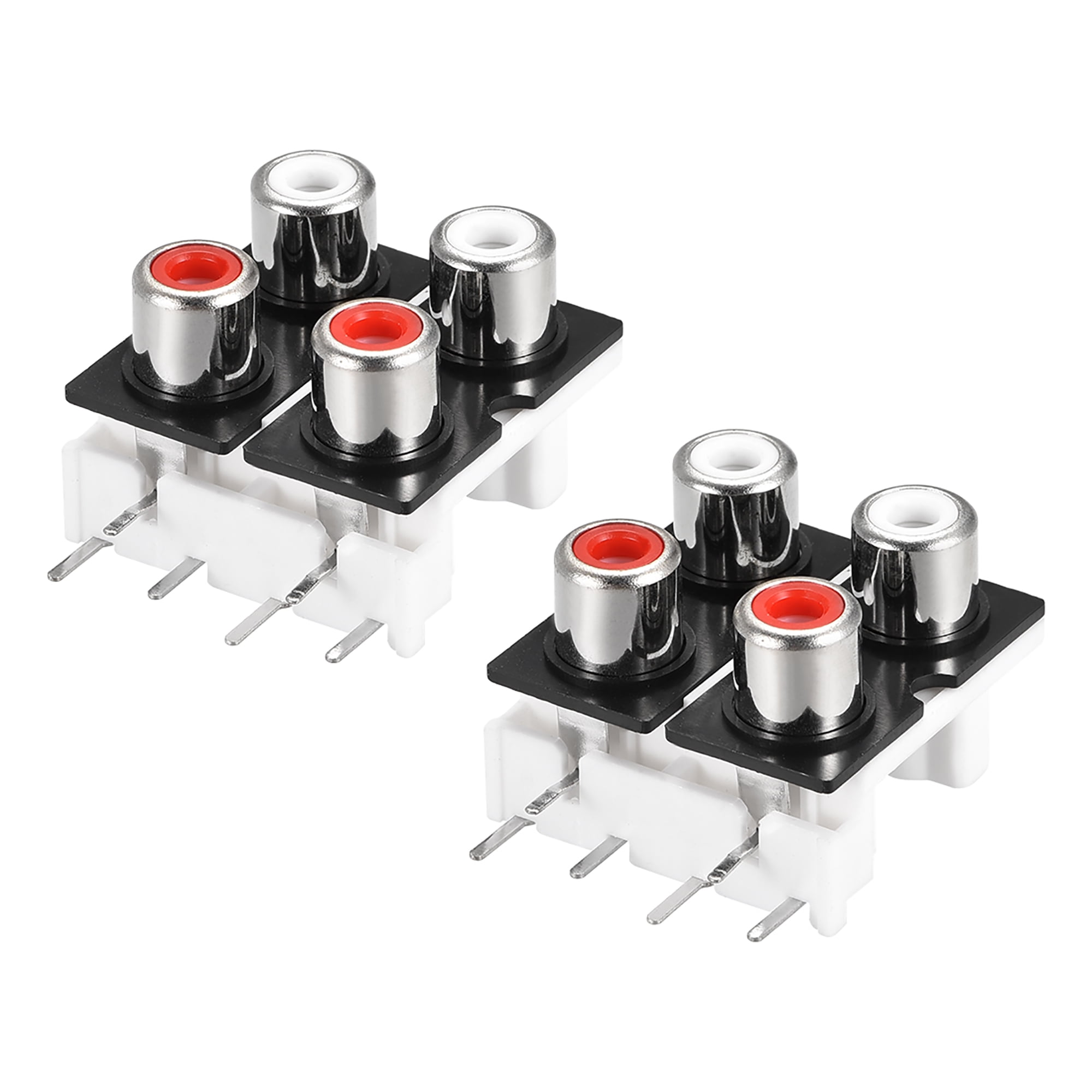 AV Concentric Outlet 4 RCA Female Jack 6-Pin Connector Socket Panel ...